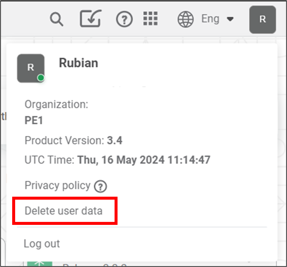 Deleting a User Data